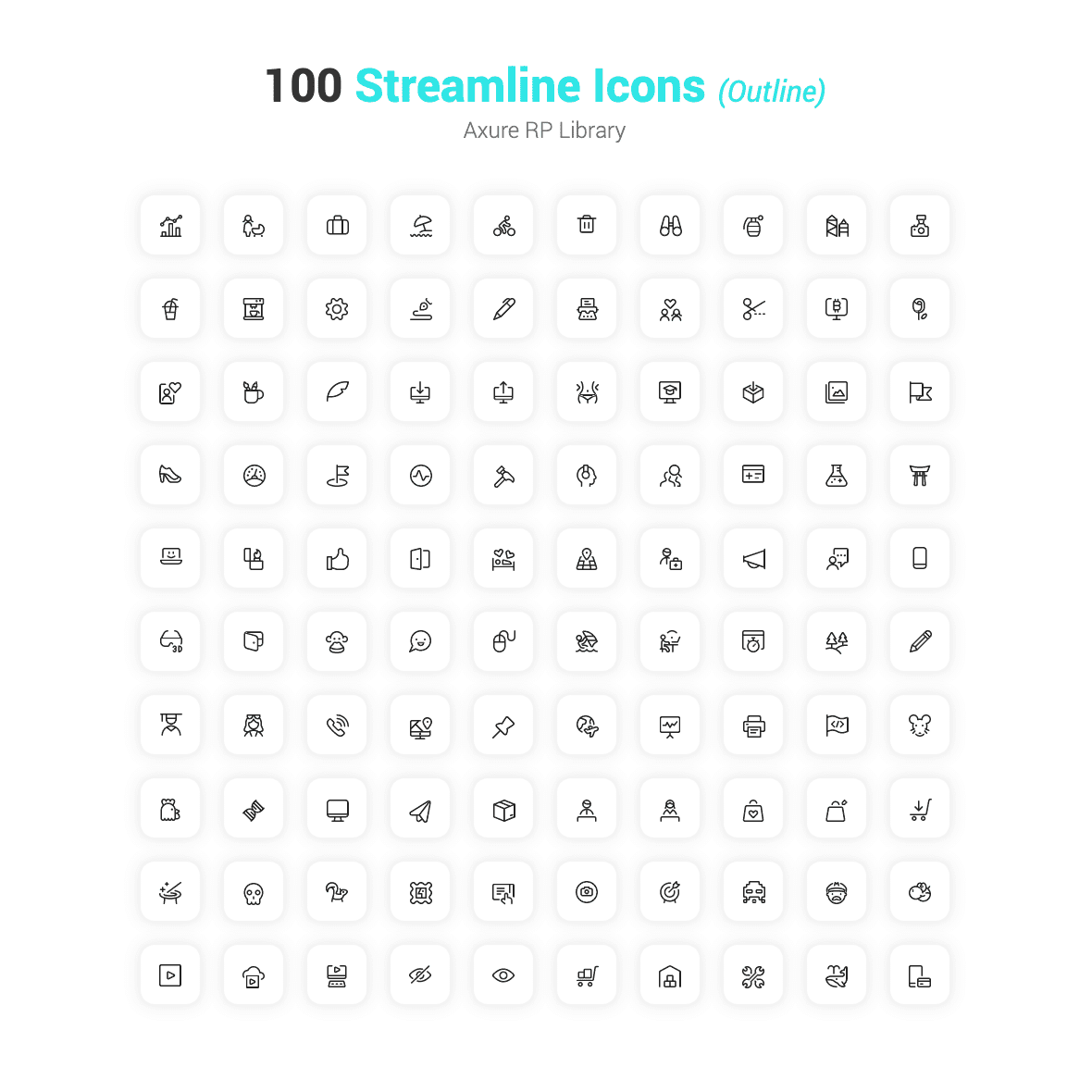 100 Free Streamline icons Outline